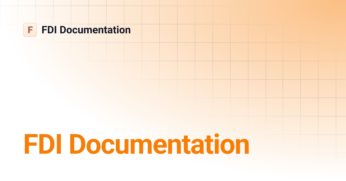 FDI Documentation